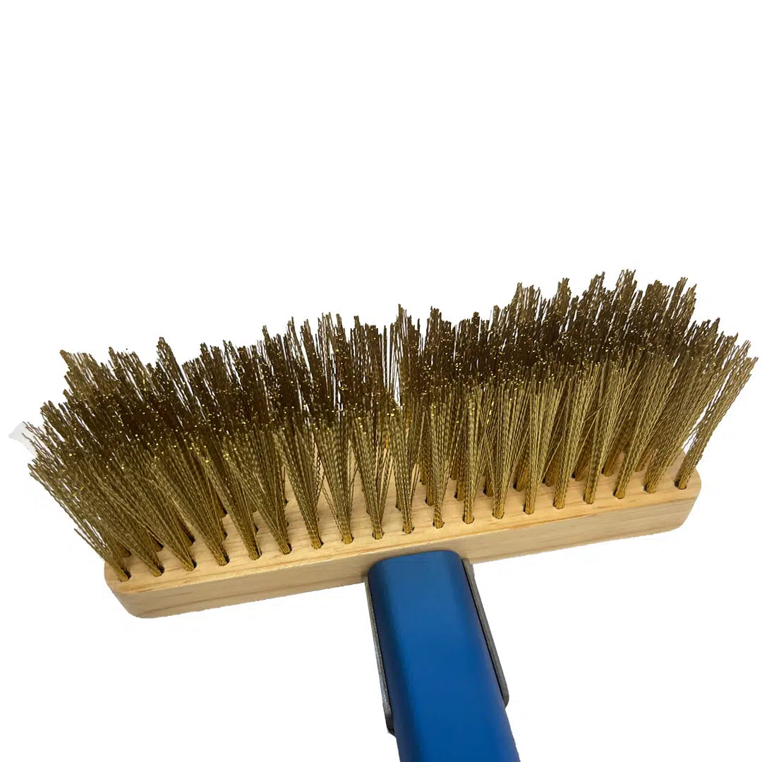 Amore® Wood Oven Rectangle Brass Bristle Brush Blue Handle Aluminium 3 ...