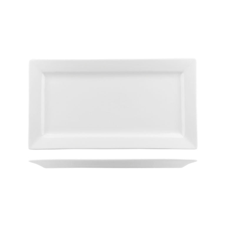 Classicware Wide Rim Rectangular Platters 355x175x20mm White 409 ...