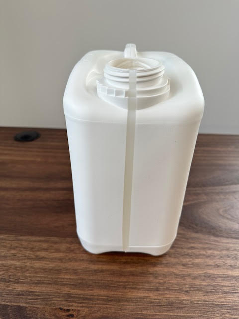 Plastic Drum 5lt Jerrycan WHITE Sunken Handle 58mm Tamper Cap Dangerou ...