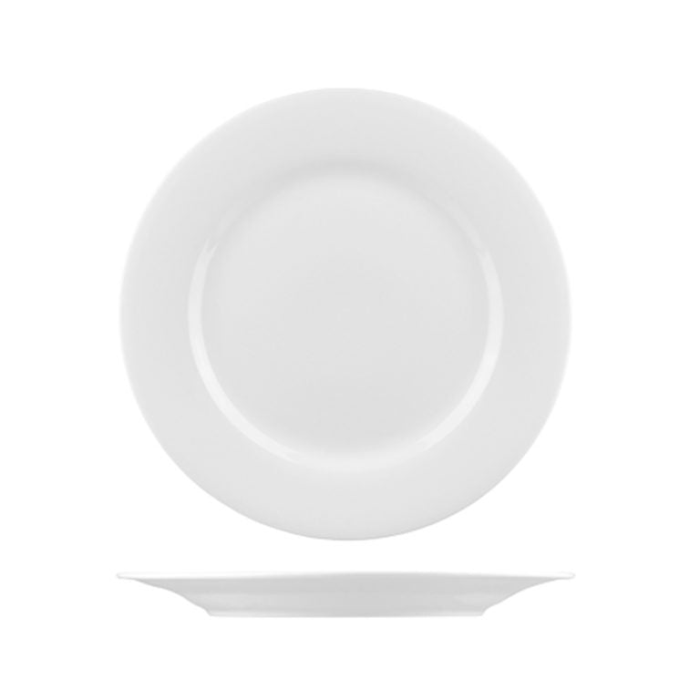 Round Plates Wide Rim 155x20mm White 801 – Santos Online Supplies