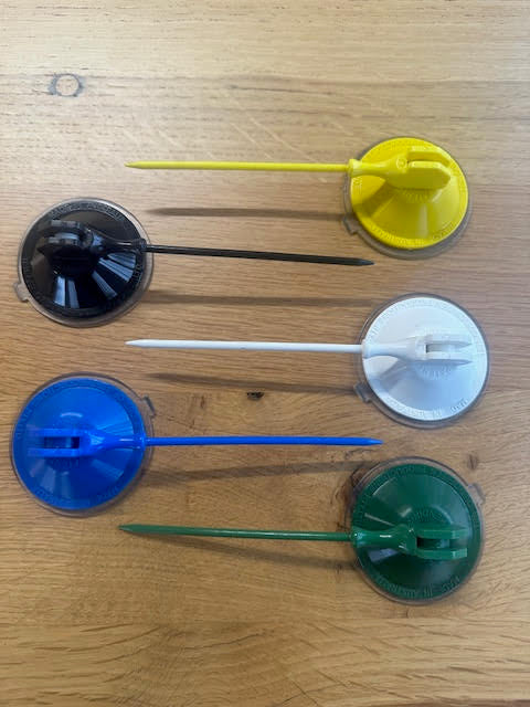 Safety Docket Spike Plastic Flexible D- 7cm x Height 18cm Various Colo ...