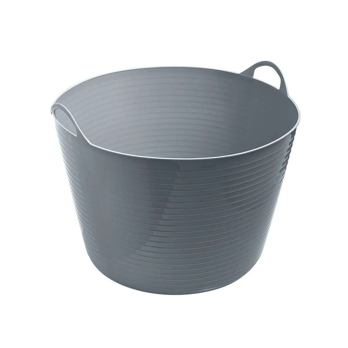 Storage 60L Round Flexi Storage Tub Bucket With Handles TUB-60GREY ...