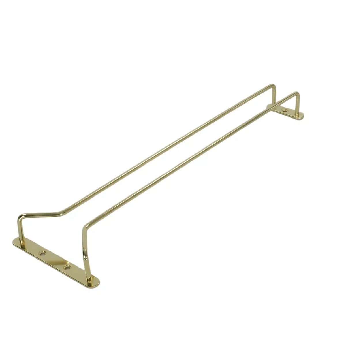 Brass Overhead Hanging Glass Rack Single Row 25cm Includes Mounting Sc ...