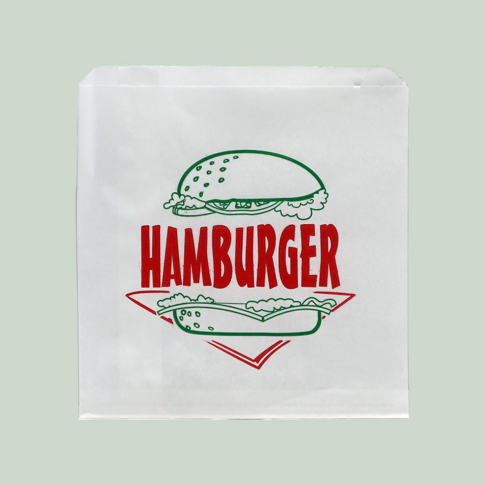 Hamburger Bag White With Hamburger Logo Printed 20x20cm Box 1000 Bags ...
