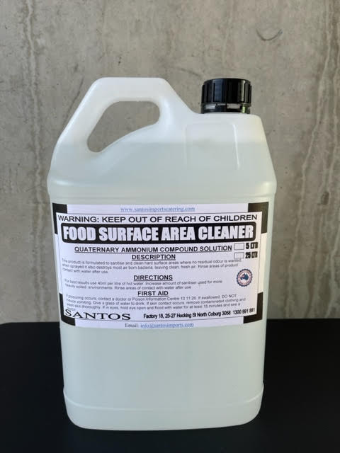 Odourless Food Surface Sanitiser 5 Litre Drum Cleaner Benchtop, Utensi ...