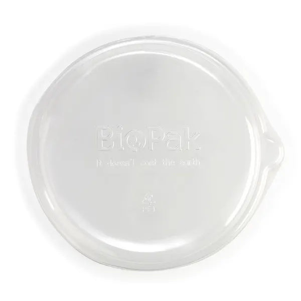 Biopak 800-1,420ml / 24-48oz Clear RPET BioBowl Lid B-BLL-RPET(D)x 400 ...