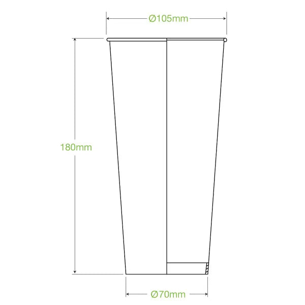 Biopak 960ml Cold Drink & Milkshake Cups Paper BioCup- BCC-32-G x 500c ...