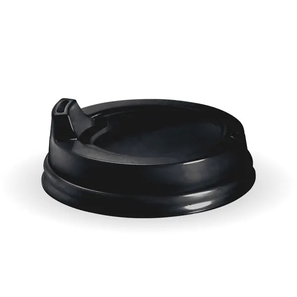 Biopak 80mm Small Black PS Sipper BioCup Lid BCL-8B-SIPPER x 1000 Lids ...