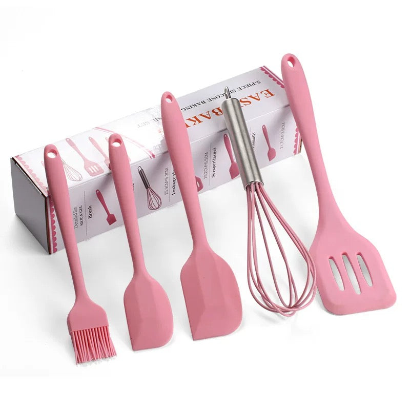 Baking Prop Set 5 Piece Pink Silicone – Santos Online Supplies