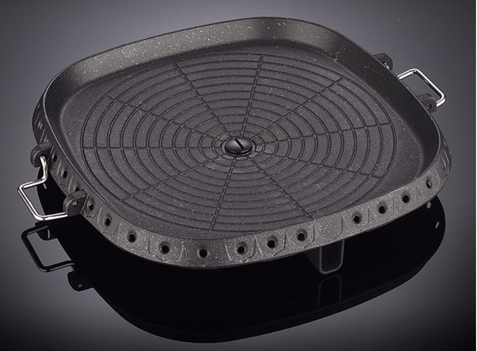 Korean Barbeque Grill Plate 32cm Square With Handles Multi Roaster Han ...
