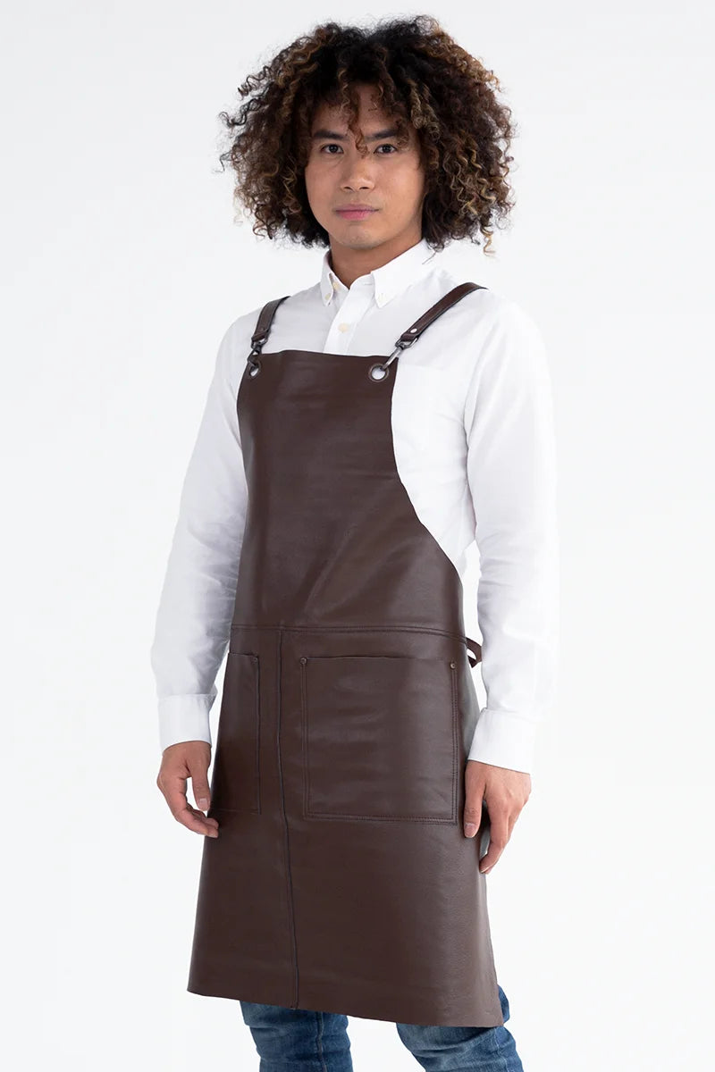 Riley Select Brown Leather Apron AC-RILEY04 – Santos Online Supplies