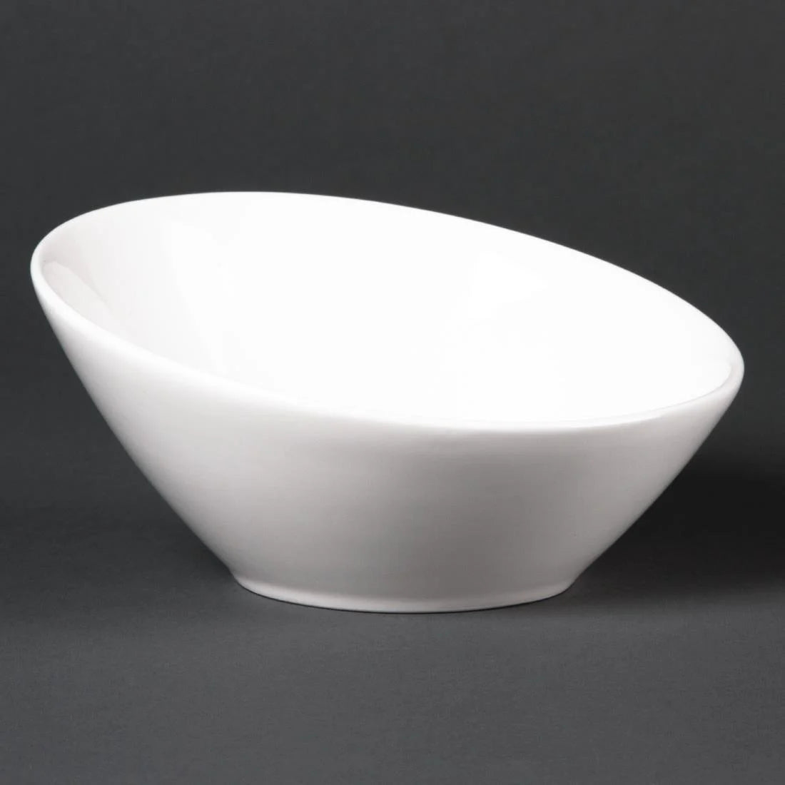 BOWL WHITE SLANT TOP 213x50mm LONG FINE 495 – Santos Online Supplies