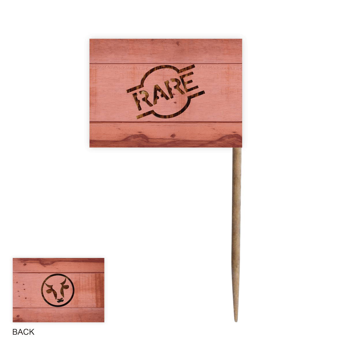 Steak Flag Food Toothpick Marker Wood Bamboo Pack 200 Flags Rare OTSMF ...