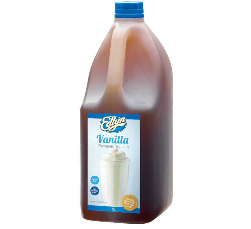 4 Bottles Vanilla Topping Edlyn 3Lt Syrup Flavoured Topping – Santos ...