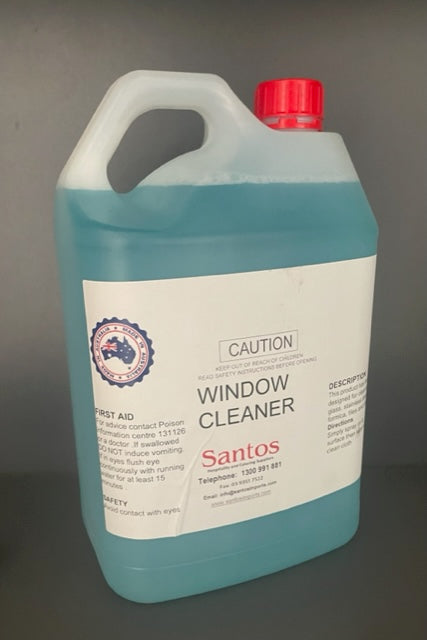 Window Glass & Mirror Liquid Cleaner 5 Litre Drum – Santos Online Supplies