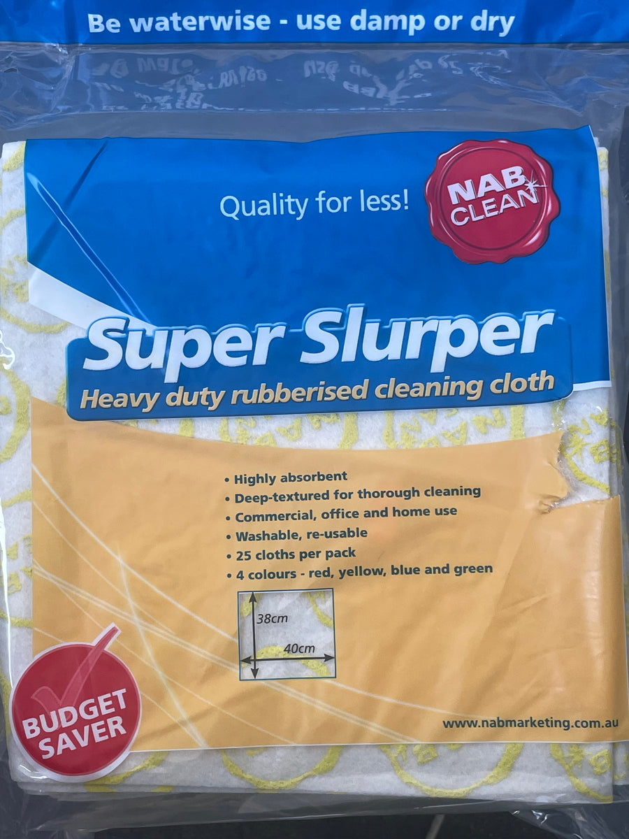 Super Slurper Heavy Duty Rubberised Cleaning Cloth 38 x 40cm Yellow 25 ...