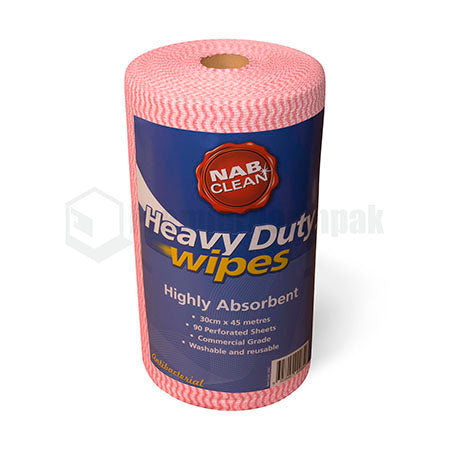 Heavy Duty Cleaning Wipes Roll 45 Mtr 30 x 45cm Perforated Sheets ...